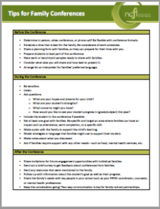 Tips for Family Conferences | National Center for Families Learning ...